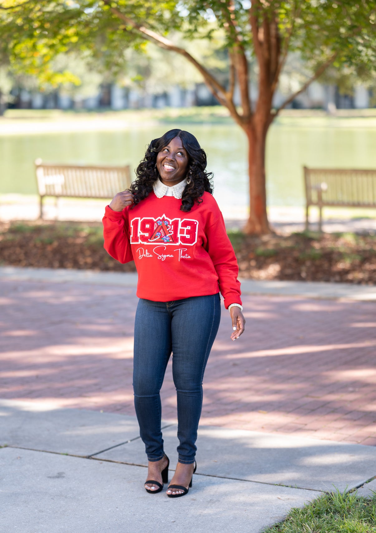 Violets and Pearls 1913 Chenille Delta Sweatshirt – D'Vine Greek Apparel